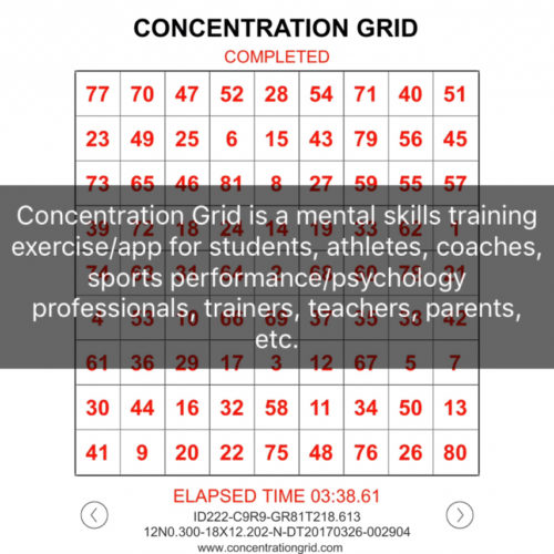 CONCENTRATION GRID - mental focus grids ... www.concentrationgrid.com ...