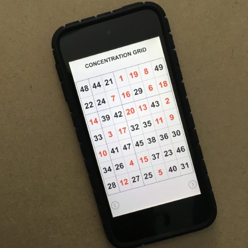 CONCENTRATION GRID - mental focus grids