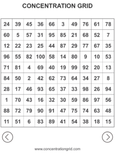 FREE SAMPLE 10×10 CONCENTRATION GRIDS (PRINTABLE/PDF FILE) – FOR ...