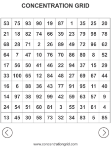 FREE SAMPLE 10×10 CONCENTRATION GRIDS (PRINTABLE/PDF FILE) – FOR ...