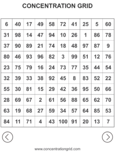 FREE SAMPLE 10×10 CONCENTRATION GRIDS (PRINTABLE/PDF FILE) – FOR ...
