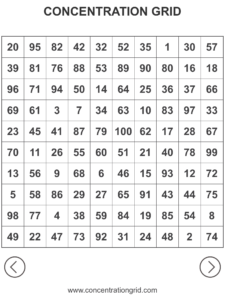FREE SAMPLE 10×10 CONCENTRATION GRIDS (PRINTABLE/PDF FILE) – FOR ...