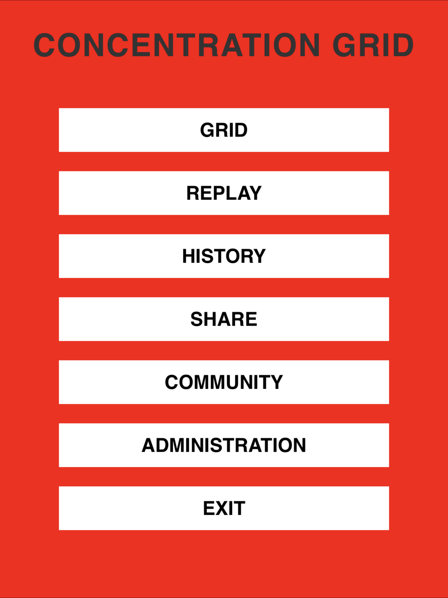 CONCENTRATION GRID - mental focus grids ... www.concentrationgrid.com ...