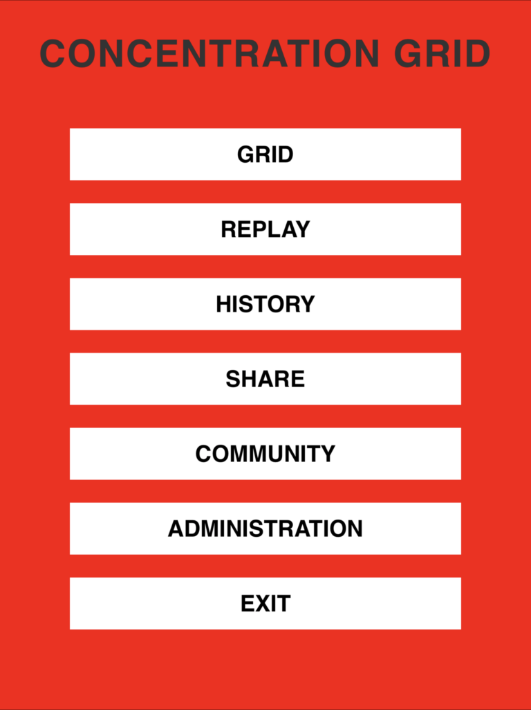 CONCENTRATION GRID - mental focus grids ... www.concentrationgrid.com ...