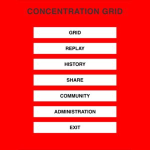 CONCENTRATION GRID - mental focus grids ... www.concentrationgrid.com ...