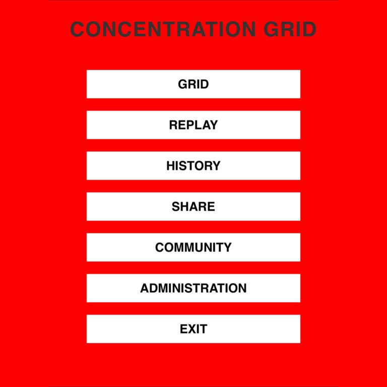 CONCENTRATION GRID - mental focus grids ... www.concentrationgrid.com ...