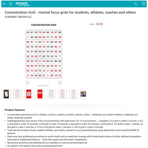 CONCENTRATION GRID - mental focus grids ... www.concentrationgrid.com ...