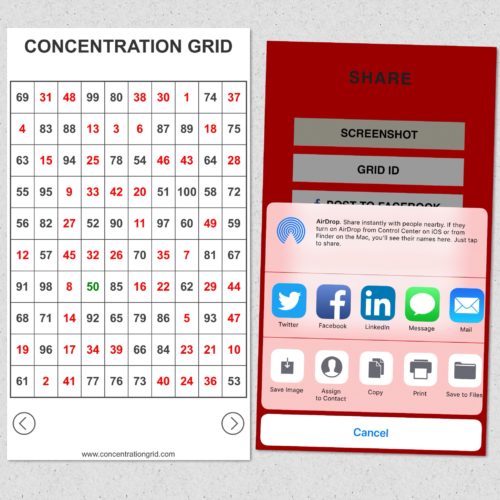 CONCENTRATION GRID - mental focus grids ... www.concentrationgrid.com ...