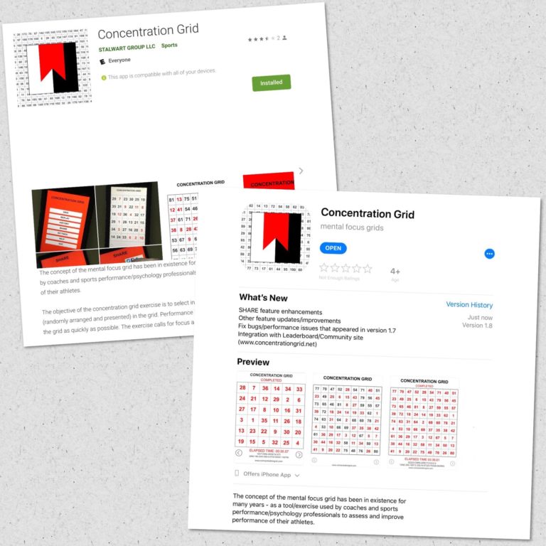 CONCENTRATION GRID - mental focus grids